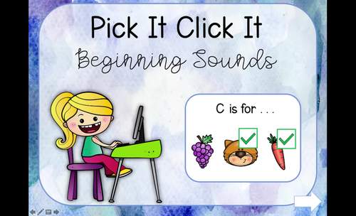 Beginning Sounds Interactive PowerPoint Game by Echo and Leaf Co