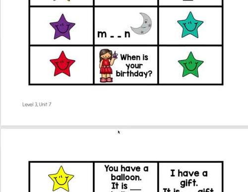 Find-A-Star: A Reward System for VIPKID Level Three (Units 7-12)