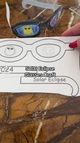 Solar Eclipse Glasses Craft by Teach from the heART | TPT