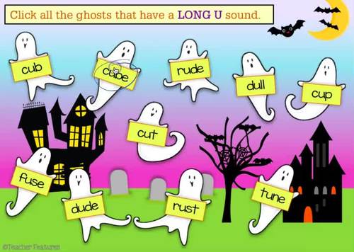 Halloween Phonics Games: CVCE Silent E Words 1st & 2nd Grade Boom Cards