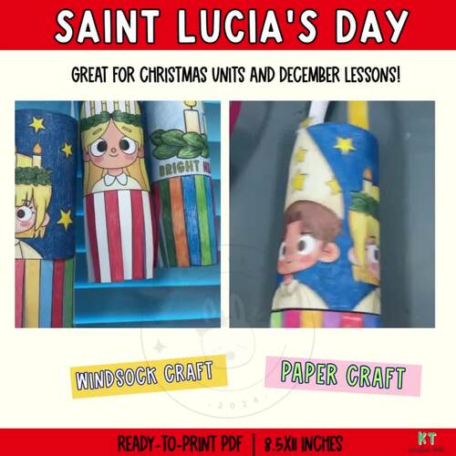 Saint Lucia’s Day Windsock & Paper Craft | Christmas Around the World ...