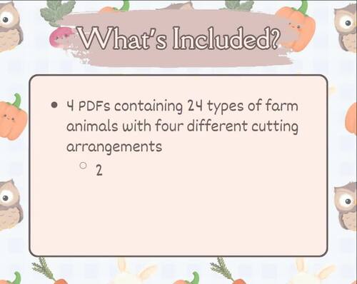 24 Farm Animals Puzzle Pieces | Toddler Homeschool Resource | Preschool ...