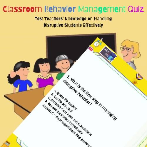 Classroom Behavior Management Quiz For Teachers by The TPT Learning Camp