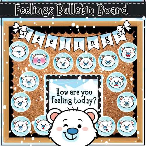 Winter Social Emotional Activities and SEL Feelings Bulletin Board