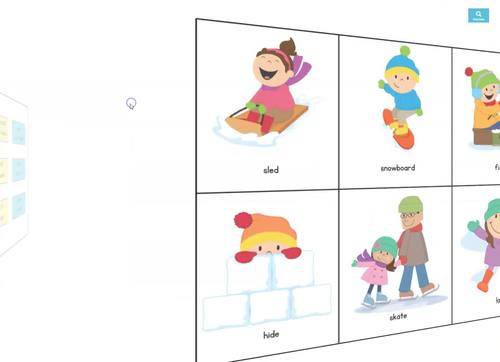 Winter Vocabulary and Grammar Boom Cards™ by The Dabbling Speechie