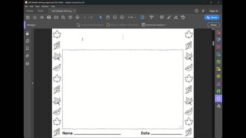 *Editable* Primary Writing Paper *Fall/Thanksgiving* Pack by Cynosure