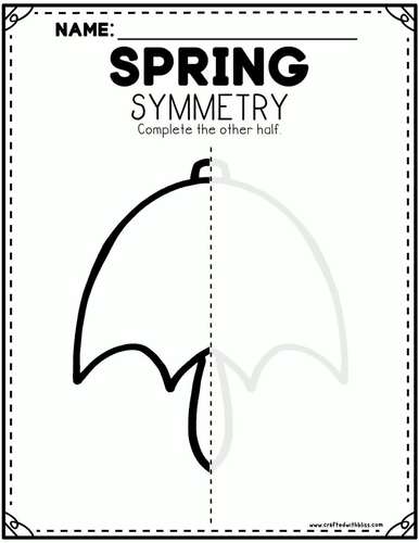 Spring Symmetry Printable For Early Finishers | TPT