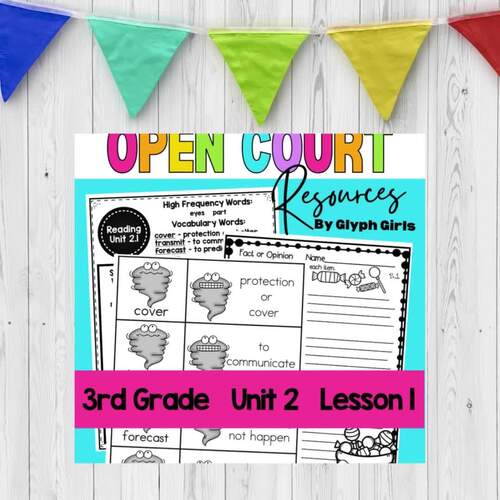 Open Court Reading 3rd Grade Unit 2, Lesson 1 Resources by Glyph Girls