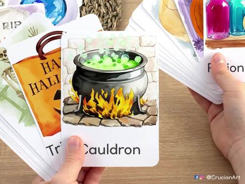 Halloween Three-Part Cards: Visual Card and Word Matching for Early Readers