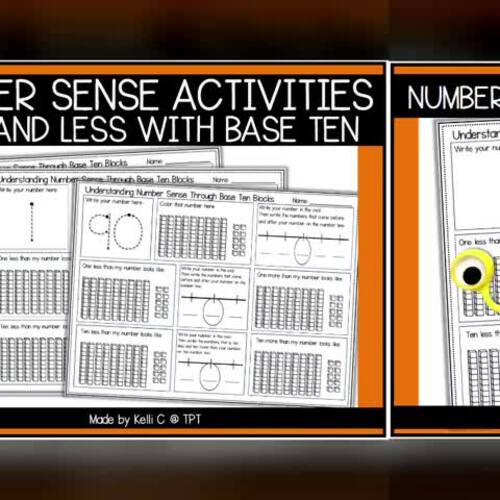 Number Sense Worksheets for Numbers 1 - 90 With Place Value and Base 10