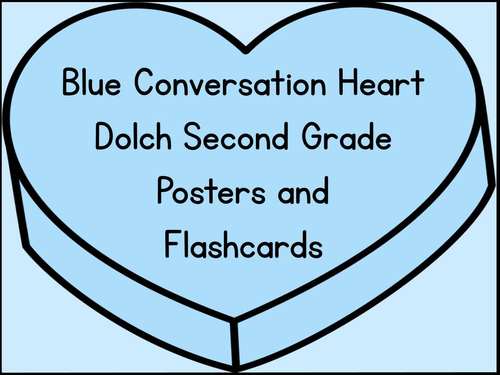 Sight Word Posters & Flash Cards l Dolch 2nd Grade l Blue Conversation ...