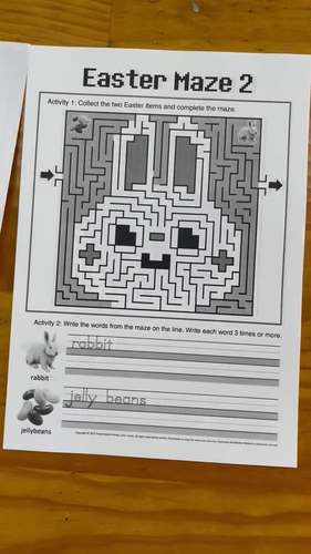 Easter Vocabulary - Mazes - Writing Practice - Printable Worksheets ...