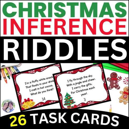 Christmas Inference Riddles Task Cards 2nd, 3rd, 4th Grade Winter ...