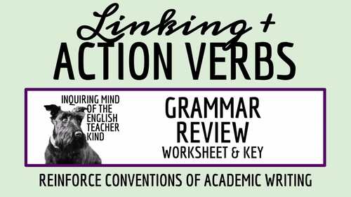 High School Grammar Practice Worksheet on Linking Verbs and Predicate Words