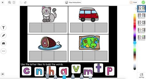 Digital CVC Centers- Short Vowel A {Google Slides, SeeSaw, PowerPoint}