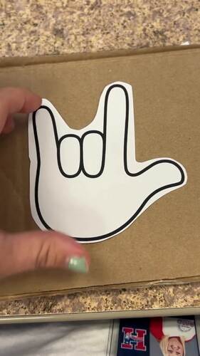 ASL Christmas Craft – ILY Hand Ornament Activity | Holiday Deaf Culture ...