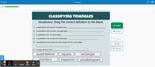 5th Grade/5.G.B.3-4 Classifying Quadrilaterals Boom Card Deck Activity
