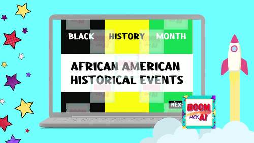 Black History Month BOOM CARDS speech therapy African American Events ...