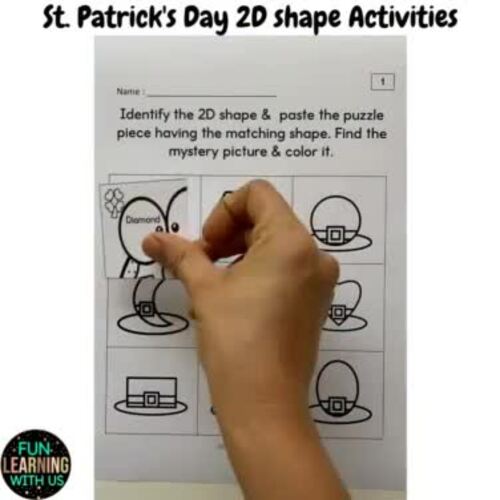 St Patricks Day 2D Shapes Activity | Leprechaun Hat Shape Puzzles ...