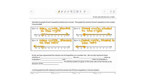 Introduction to Writing & Graphing Inequalities Guided Notes, Worksheet ... Introduction to Writing & Graphing Inequalities Guided Notes, Worksheet ...
