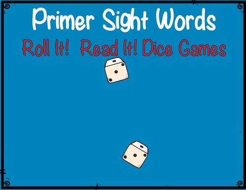Primer Sight Word Practice: Three Dice Games by The Teaching Scene by ...
