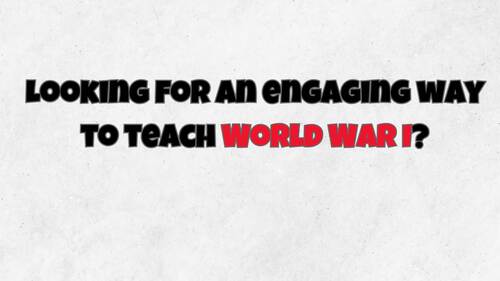 World War I: Primary Source Gallery Walk Investigation Lesson Activity ...