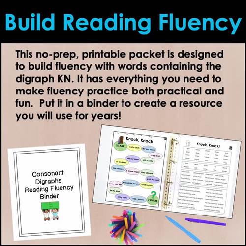 Consonant Digraphs KN Reading Fluency Passages Words Phrases Sentences ...