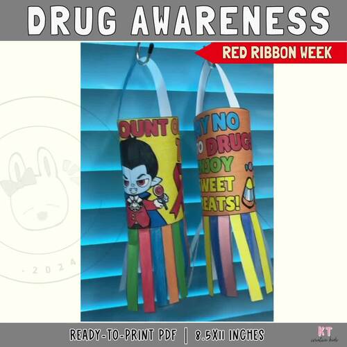 Drug Awareness Windsock Craft | Red Ribbon Week | Halloween by KT ...