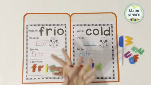 Vocabulario Invierno: Centro de escritura | Spanish + English | Dual ...