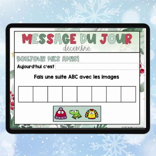 Message du Jour décembre | French Message of the Day December | TPT
