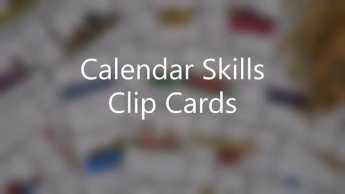 Clip Cards | Days of the Week and Months of the Year by Lessons by Molly