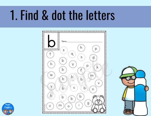 Dot Marker Find the Letter Lowercase ABC Worksheets by Books and Giggles