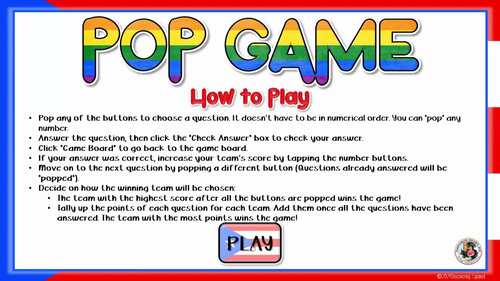 Puerto Rico Facts PowerPoint POP Digital Game Country Study Review