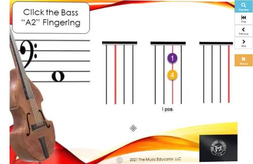 Bass Fingering Game - Level 3 by The Music Educator | TPT