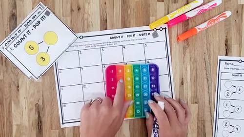 POP IT! Number Bonds Fidget Bubble Poppers |POP IT WRITE IT | TPT