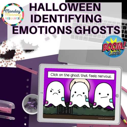 Halloween Identifying Feelings and Emotions Boom Cards™ - Ghost Theme