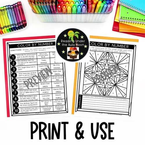 Swim Team by Johnnie Christmas Color By Number by Reading Under the ...