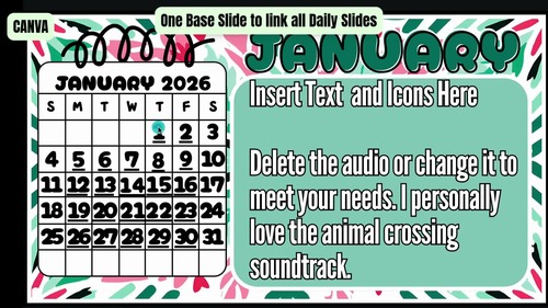 January Morning Meeting Slides • Daily Agenda • Editable Google Slides ...