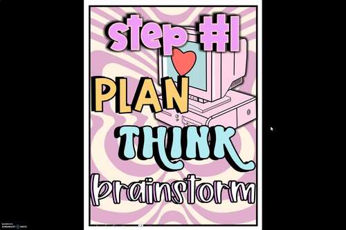 Pastel Party Writing Process Posters by Julia's Colorful Classroom