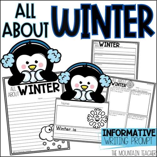 All About Winter Writing Prompt and Penguin Craft with Winter Bulletin ...