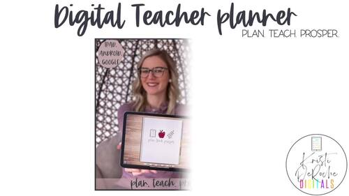 Digital Teacher Planner - Edit on iPad, tablet, Google - Plan Teach Prosper