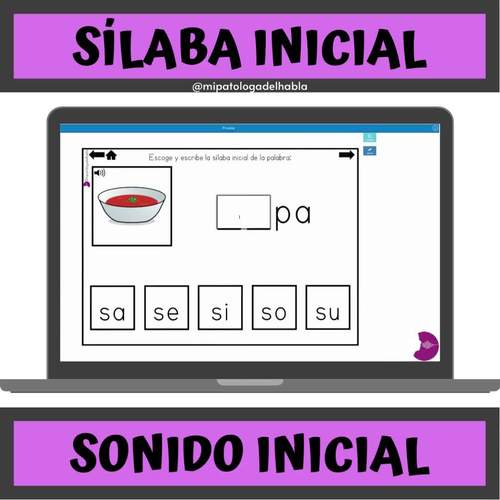 Sílaba Inicial Sonido Inicial Initial Syllable Initial Sound Spanish