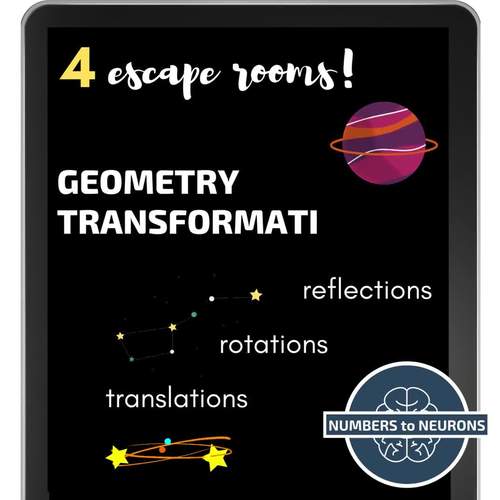 Transformational Geometry Activity Bundle: 7th Grade Geometry Escape Rooms