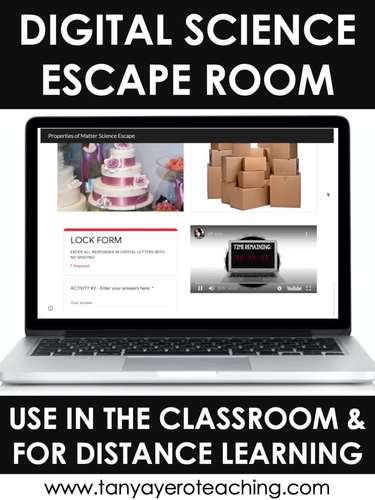 Science Digital Escape Room | Properties of Matter | DISTANCE LEARNING