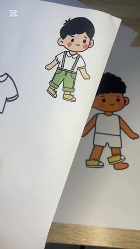 DRESS UP Spring Clothes Craft Cut Out Game Printable Game Get Dressed