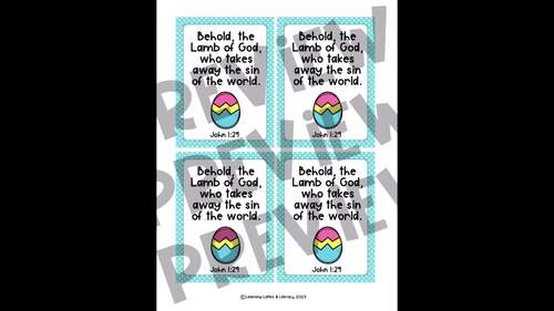 Christian Easter Egg Treat Tags Scripture Cards Sunday School Church ...