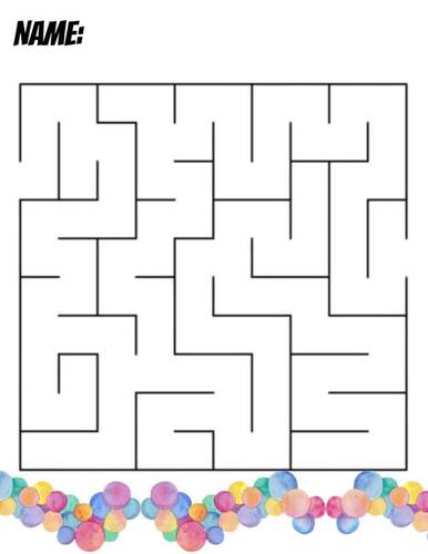 Carnival Day Maze Puzzle Activities - Class Carnival Party | TPT