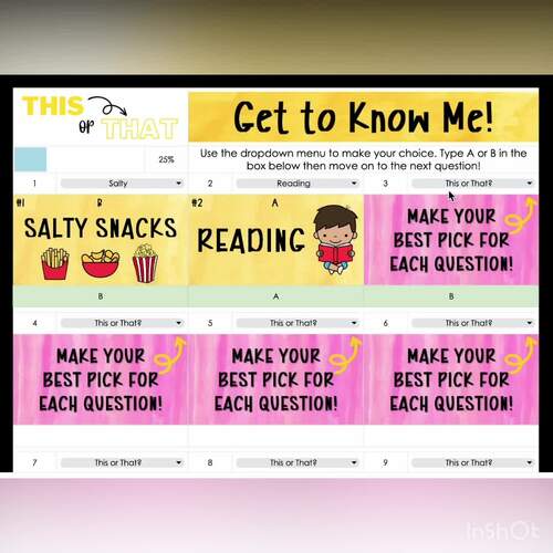 Back to School All About Me Digital Resource | This or That Set #1 for ...