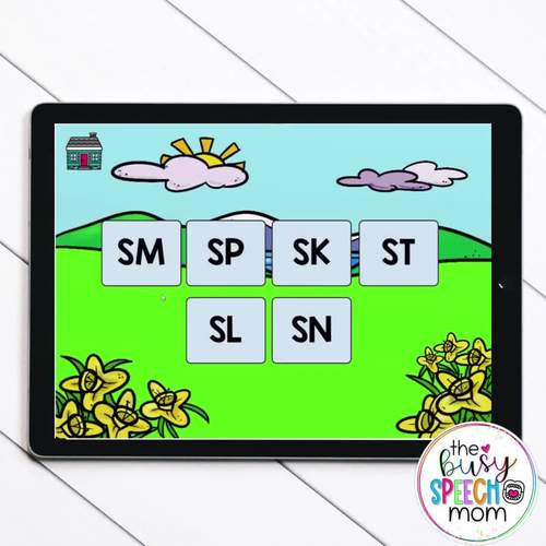 Speech Therapy Articulation BOOM CARDS Feed the Spring Friends Activity