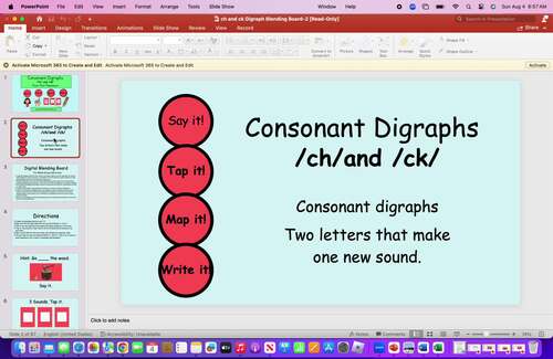 BUNDLE Consonant Digraph Blending Boards, PPTX, ch, ck, ph, wh, sh, th